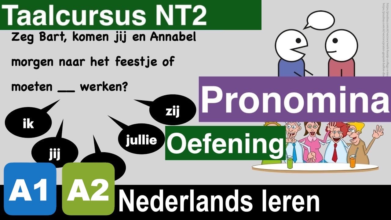 NT2 Pronomen subject - oefening - vul in - woordenschat - NEDERLANDS ...