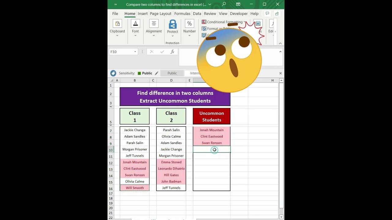 Compare Two Columns To Find Differences In Excel Using UNIQUE And Compare Two Columns To Find Differences In Excel Using UNIQUE And