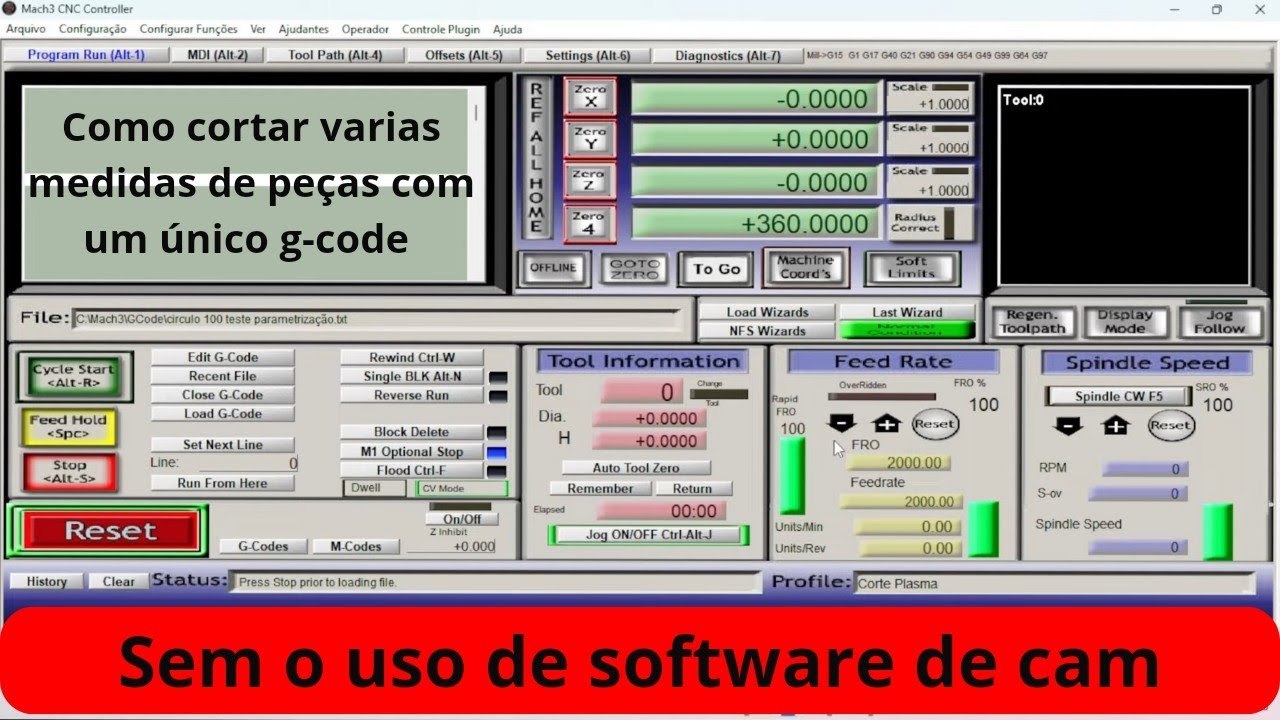 PROGRAMAÇÃO PARAMETRIZADA no mach3. exemplos para corte plasma cnc ...