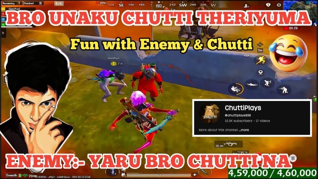 Bro unaku chutti theriyuma 🤣 Yaru Bro chutti fun with enemy 😂 #Madan #bgmilivetamil - YouTube
