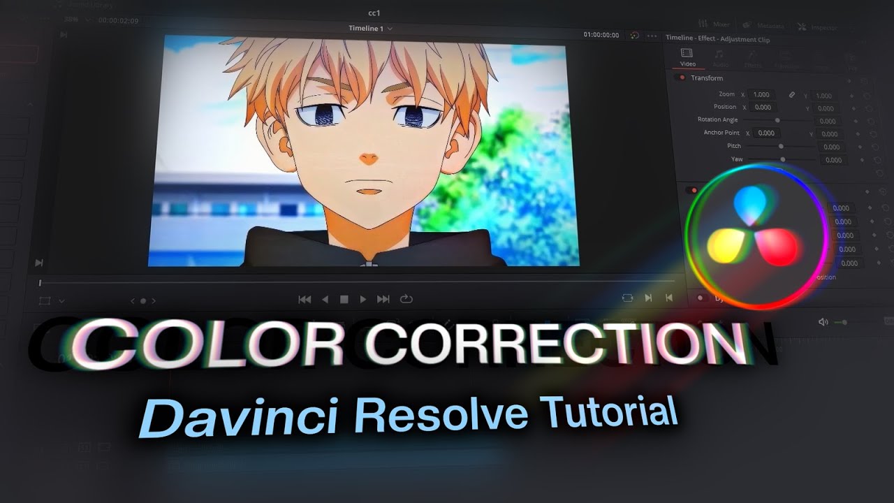 Anime Color Corrections - DaVinci Resolve AMV Tutorial - YouTube