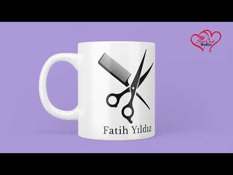 Kuaförlere Özel En Şık Hediye! | İsim Yazılı Tasarım Kupa ✂️☕VUAO Kupa Bardak - Size Özel Hediye