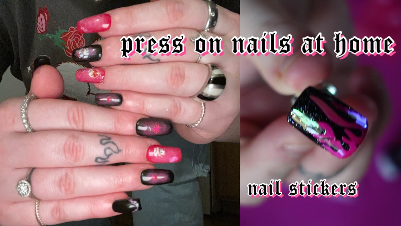 DIY PRESS ON NAILS + new nail stickers!! - YouTube