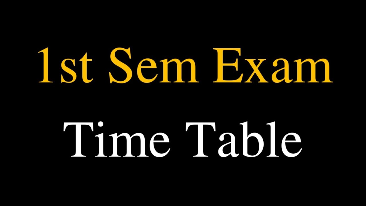 1st Sem Exam Time Table| Calicut University - YouTube