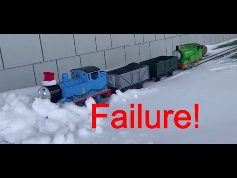 G Scale DCC Percy and Thomas fail to plow snow - YouTube