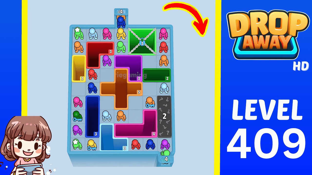 Drop Away Level 409 Solution Walkthrough - YouTube