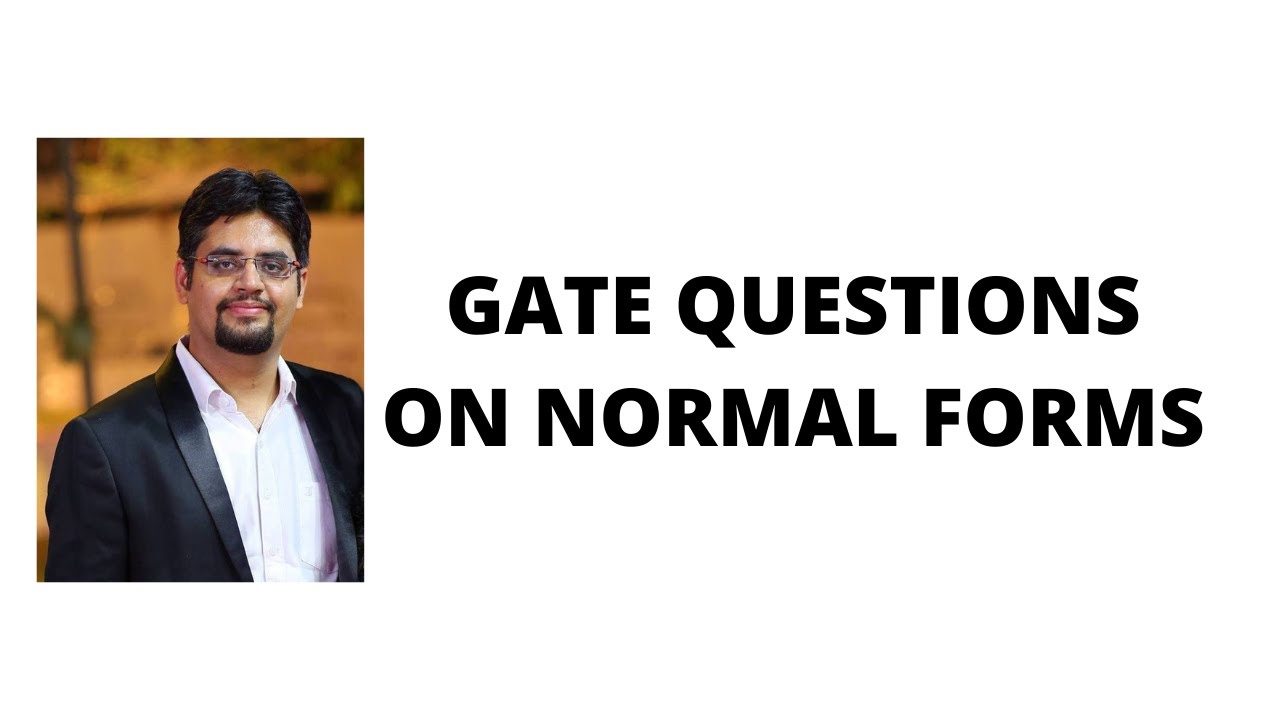 125. gate questions on normal forms - YouTube