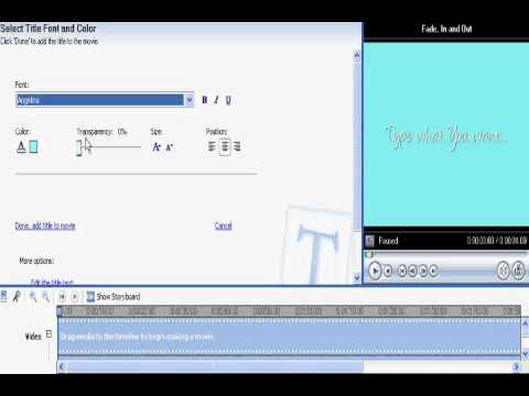 How To Change The Font Color On Windows Movie Maker - YouTube