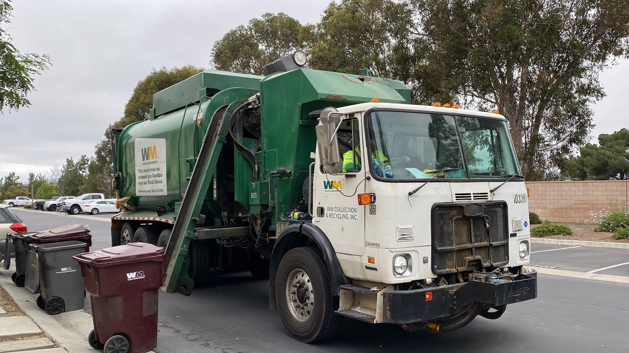 Two Waste Management Autocar Amrep ASL Garbage Trucks - YouTube