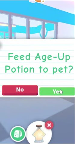 Using my first Age - Up Potion in Adopt me - YouTube