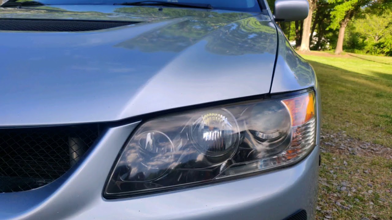 Silver Evo IX Detail before and after - YouTube