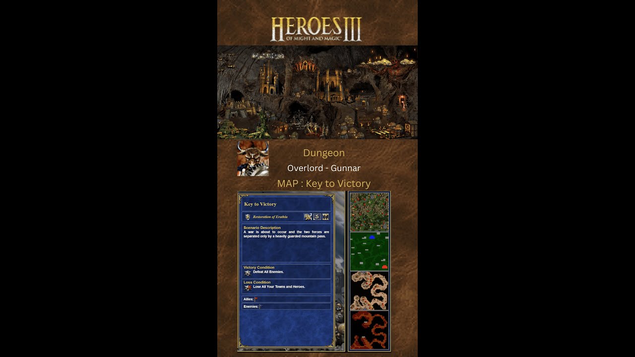 Key to Victory - Dungeon - Overlord - HOMM3 HD+ ( Casual Play ) - YouTube