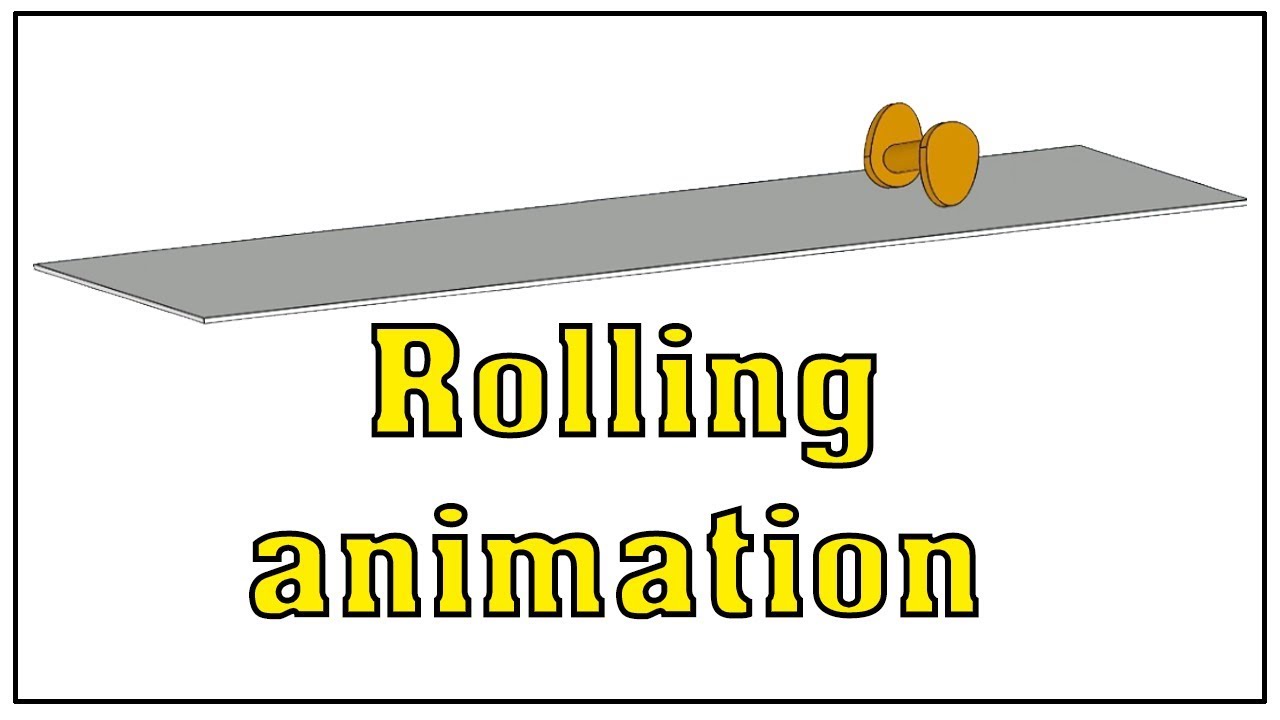 Rolling cam animation on flat planar surface | Simple animation - YouTube