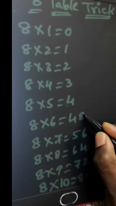 8 Table Trick | How to write Tables in easy way | 8th Table #mathstricks #shorts #shorts # ...
