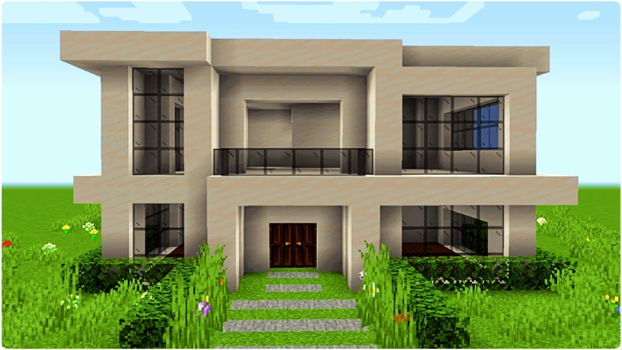 Como hacer una MANSION MODERNA en MINECRAFT para Survival - YouTube