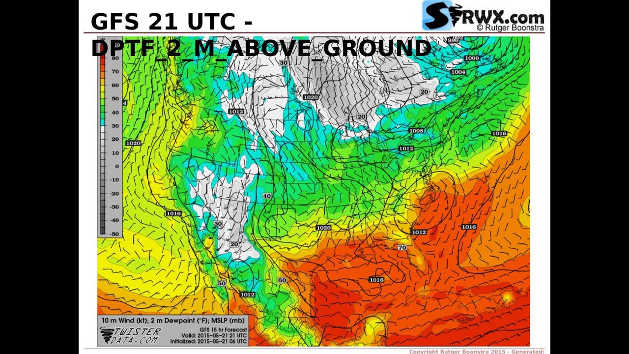 Severe Weather Maps for May 21, 2015 (Thu) - SPC Risk: SLGT - YouTube