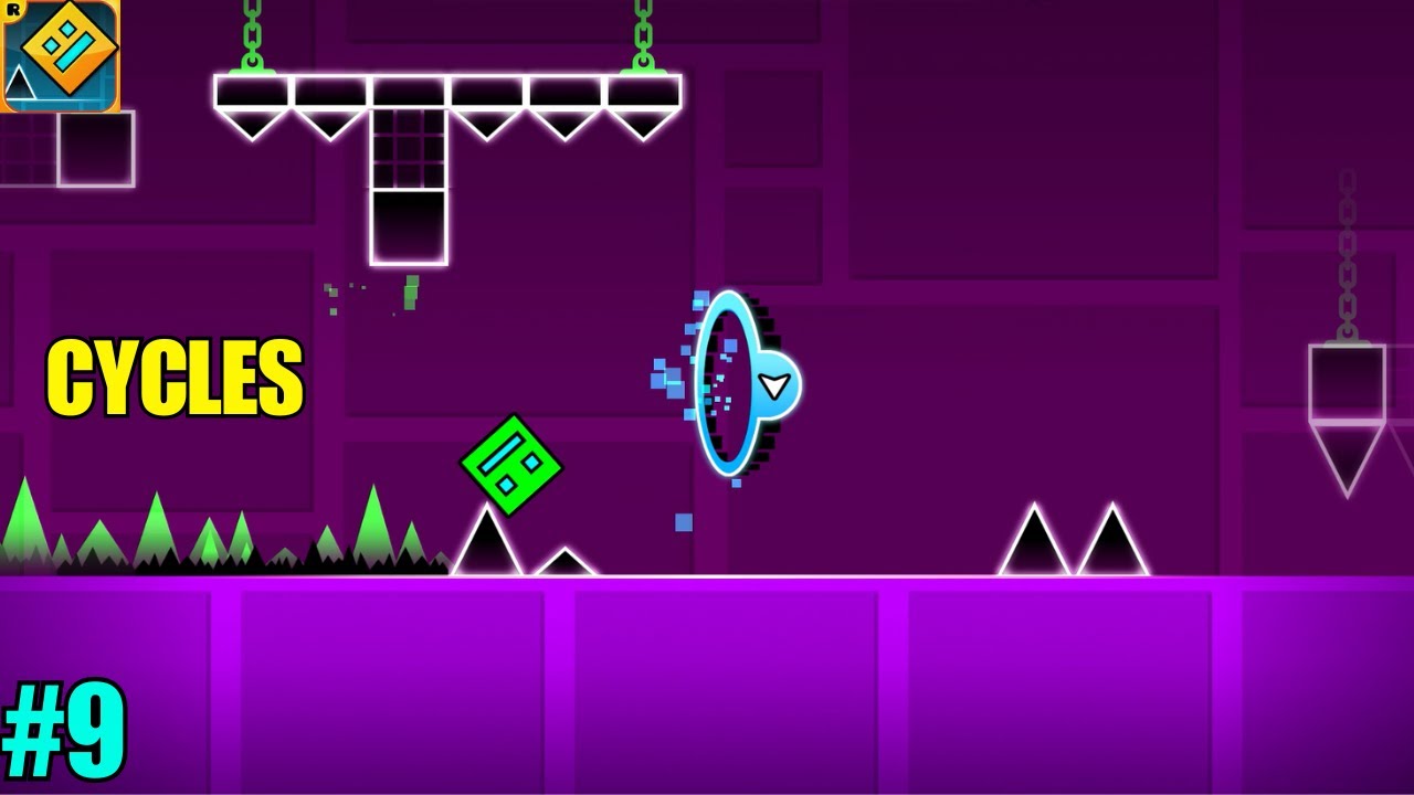 Geometry Dash Level 9 CYCLES Gameplay - YouTube