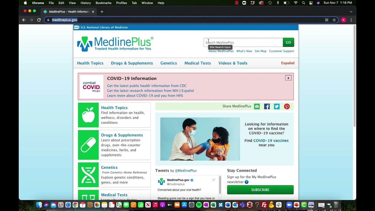 Searching in MedlinePlus Tutorial - YouTube