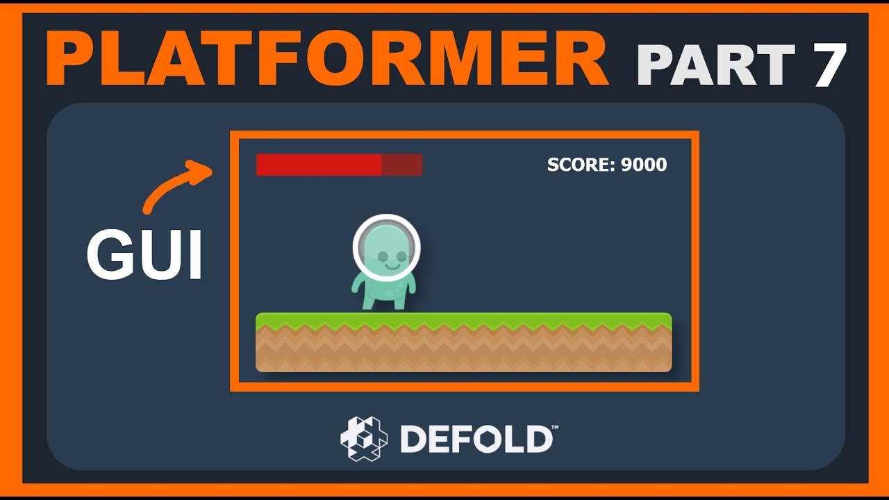 Platformer Defold Tutorial - Part 7 - GUI - YouTube