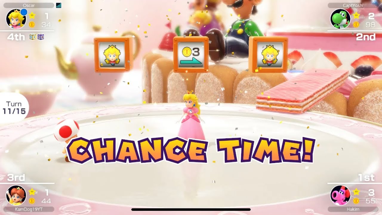 Mario Party superstar Peach landed Chance time space part 1 - YouTube