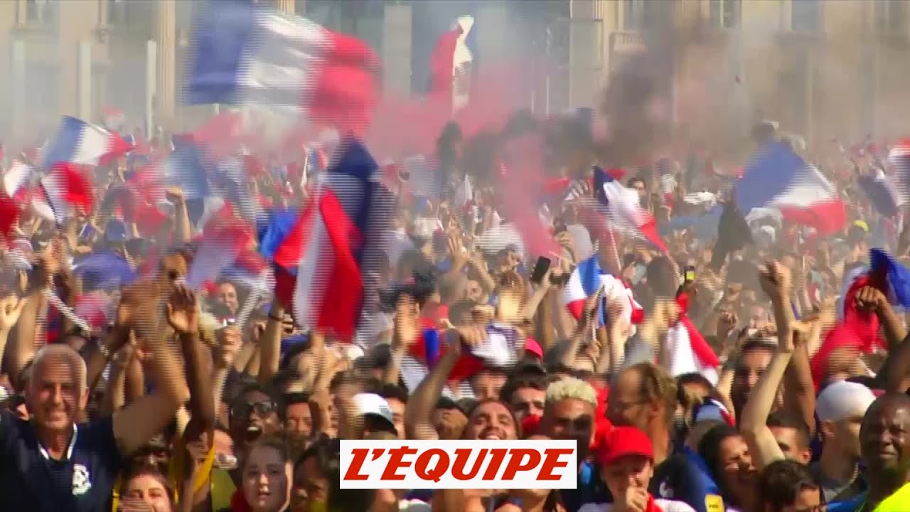 La joie des supporters à Paris sur le but contre-son-camp de Mandzukic ...