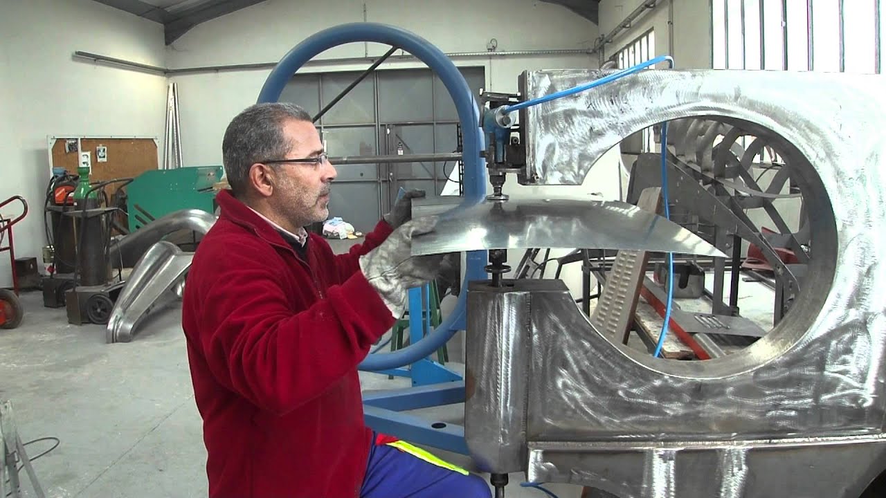 air planishing hammer - YouTube