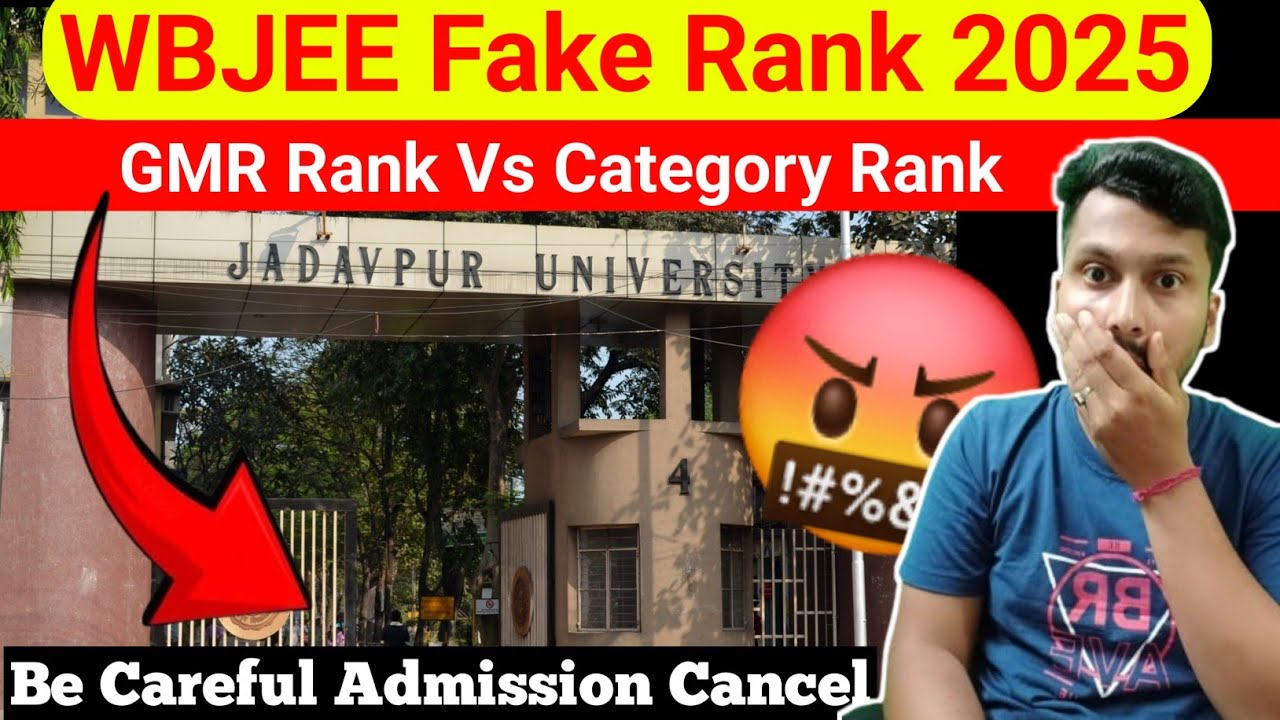 WBJEE Fake Rank 2025 ⚠️| Be Careful ️| GMR Rank Vs Category Rank | Admission Cancel | WBJEE ...
