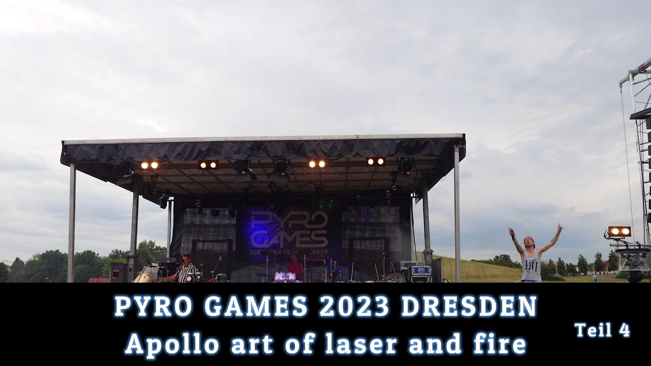 4K | Pyro Games 2023 Dresden Apollo art of laser and fire | Teil 4 ...