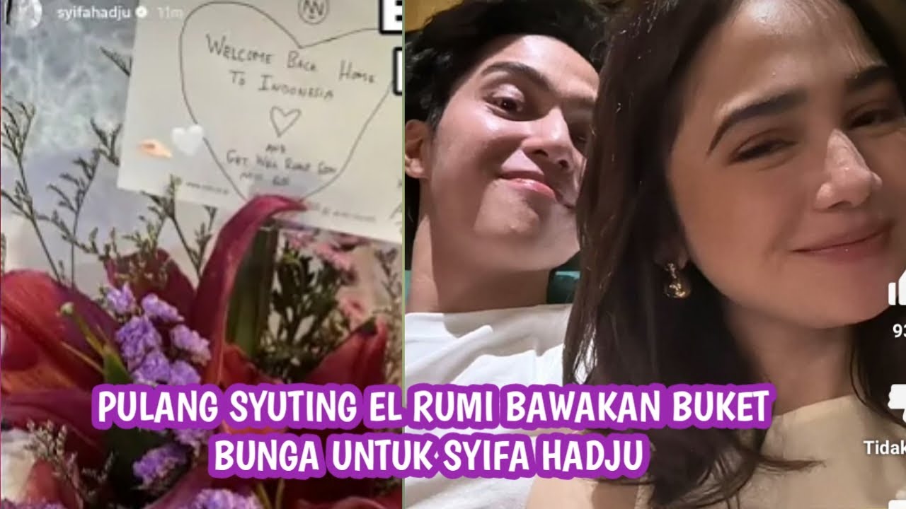 Auto Bucin,,, Pulang Syuting El rumi Bawakan Buket Bunga Untuk Syifa ...
