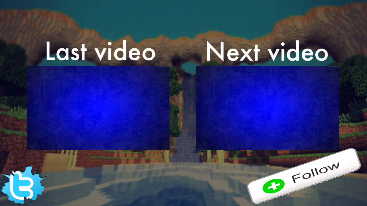 Minecraft outro template - YouTube