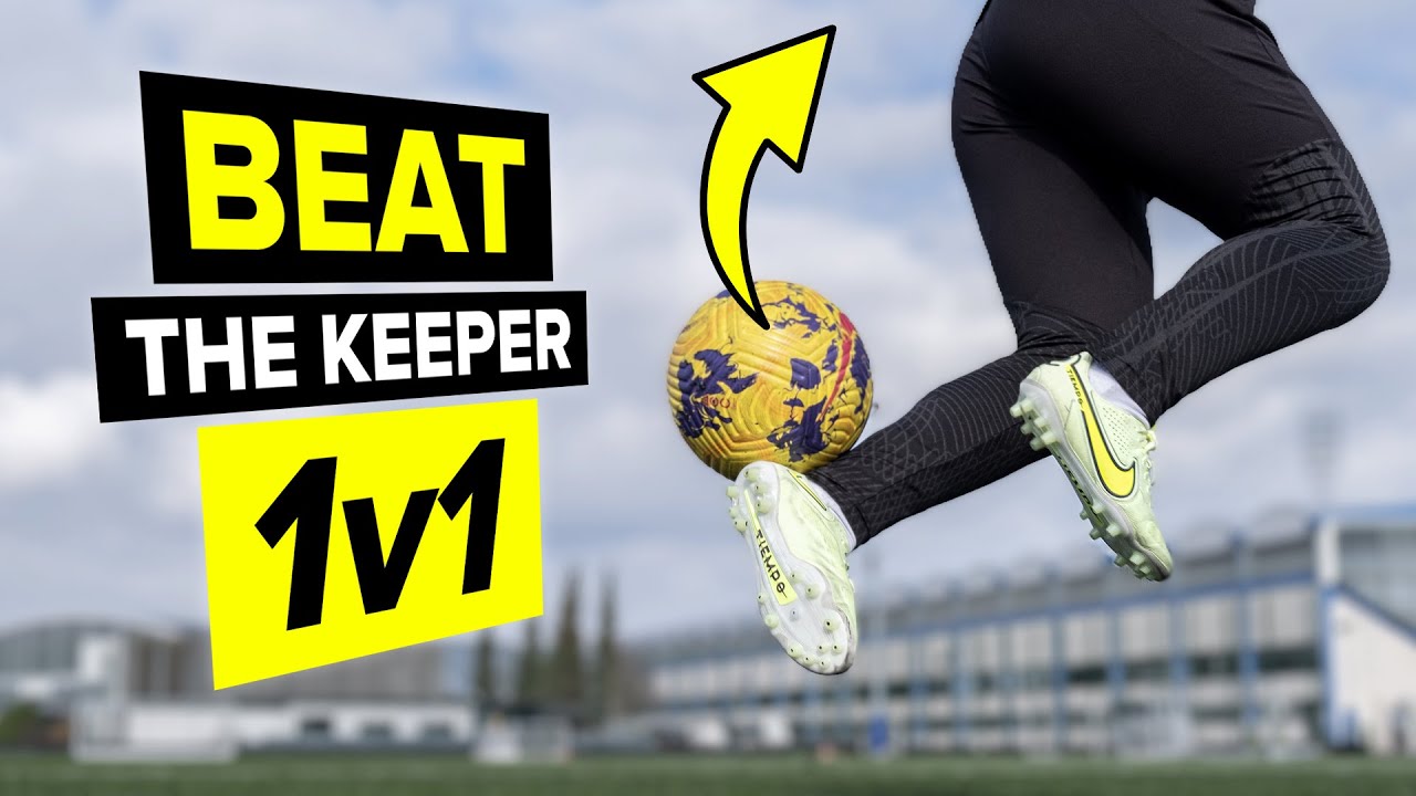 5 skills to beat the goalkeeper 1-v-1 - YouTube