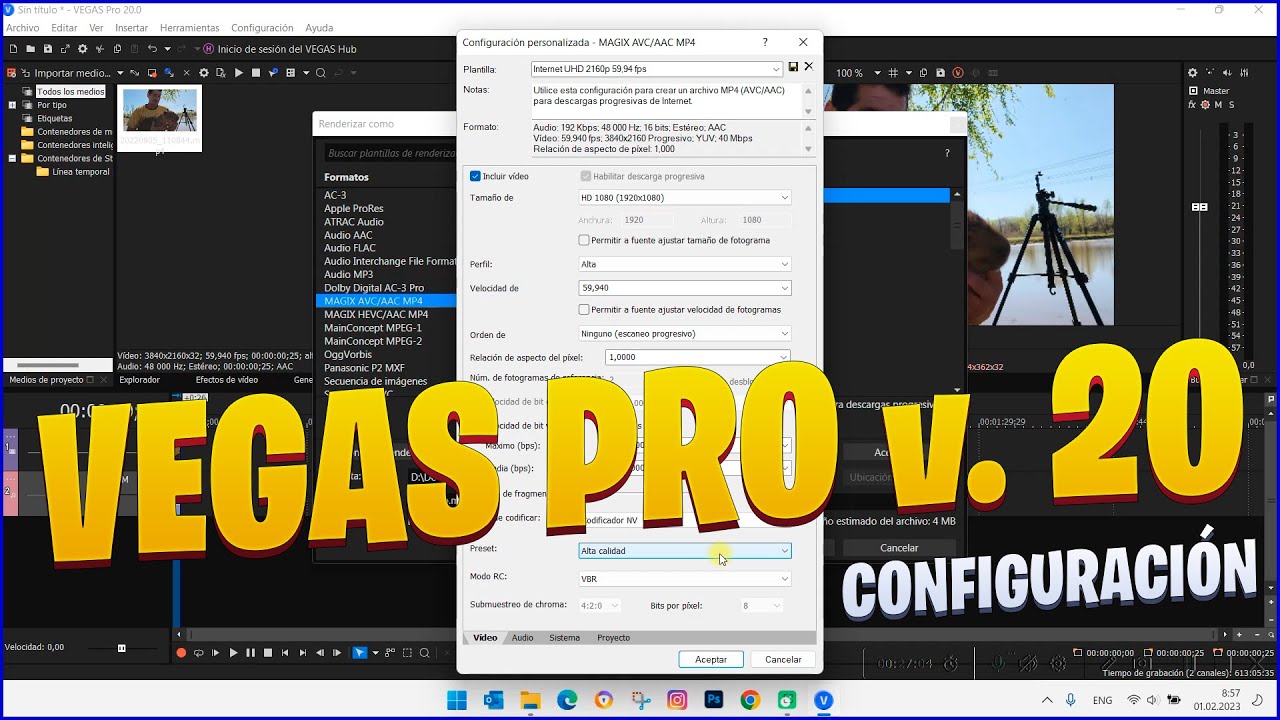 CONFIGURACIÓN COMPLETA DE VEGAS PRO v. 20 DESDE CERO - YouTube