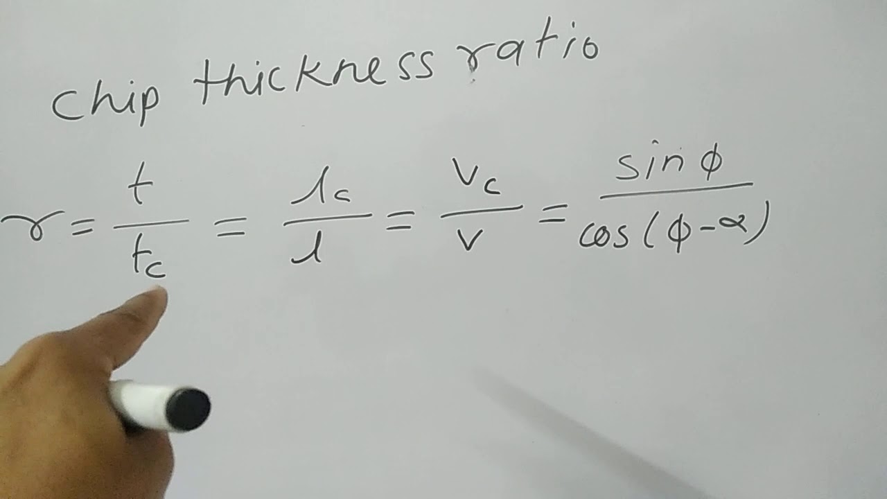 Chip thickness ratio - YouTube