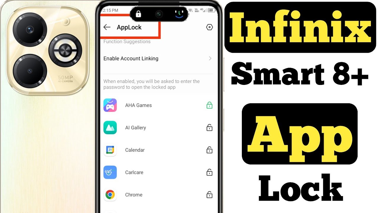 How to lock and unlock apps on Infinix Smart 8 Plus || Infinix Smart 8 ...