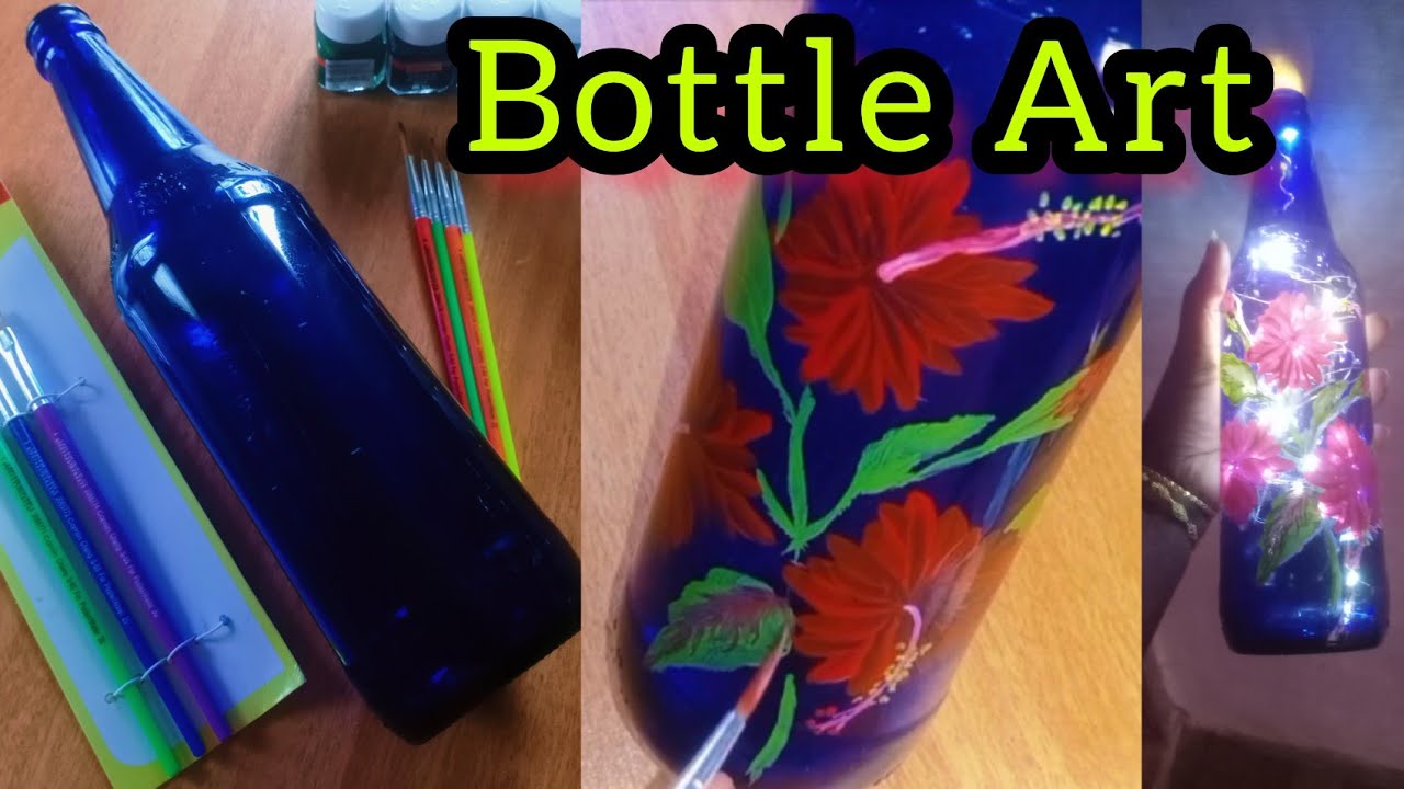 Simple Bottle Art/Bottle Art for Beginners - YouTube