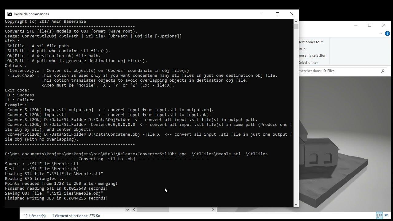 Concaténer ou convertir des fichiers du format .stl vers .obj - YouTube