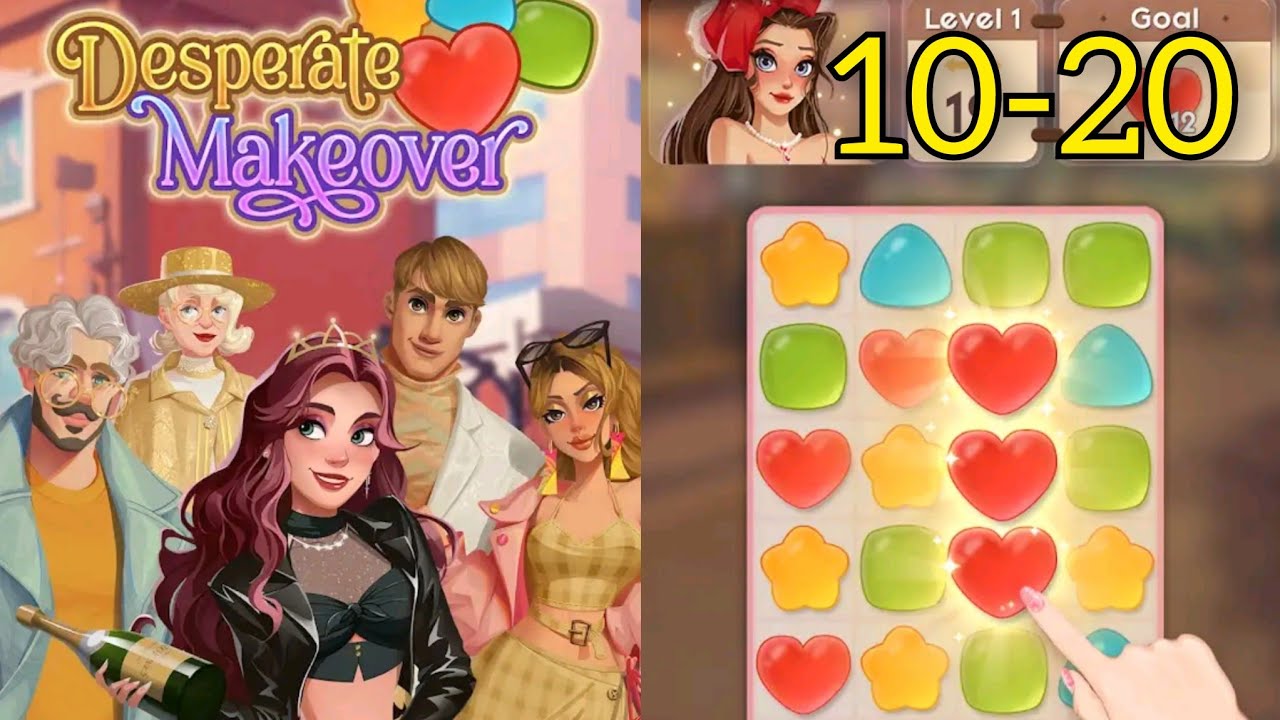 Desperate Makeover - Match 3 Level 10-20 #gamingvideos #games - YouTube