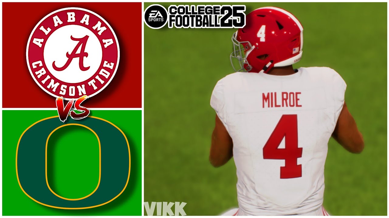 9 Alabama vs 1 Oregon Semifinal Playoff Simulation (CFB 25 PS5) - YouTube