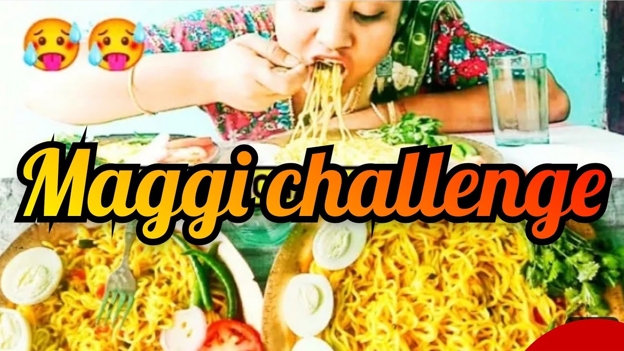 Spicy Maggi eating challenge/3 maggi or 3boil egg eating challenge ...