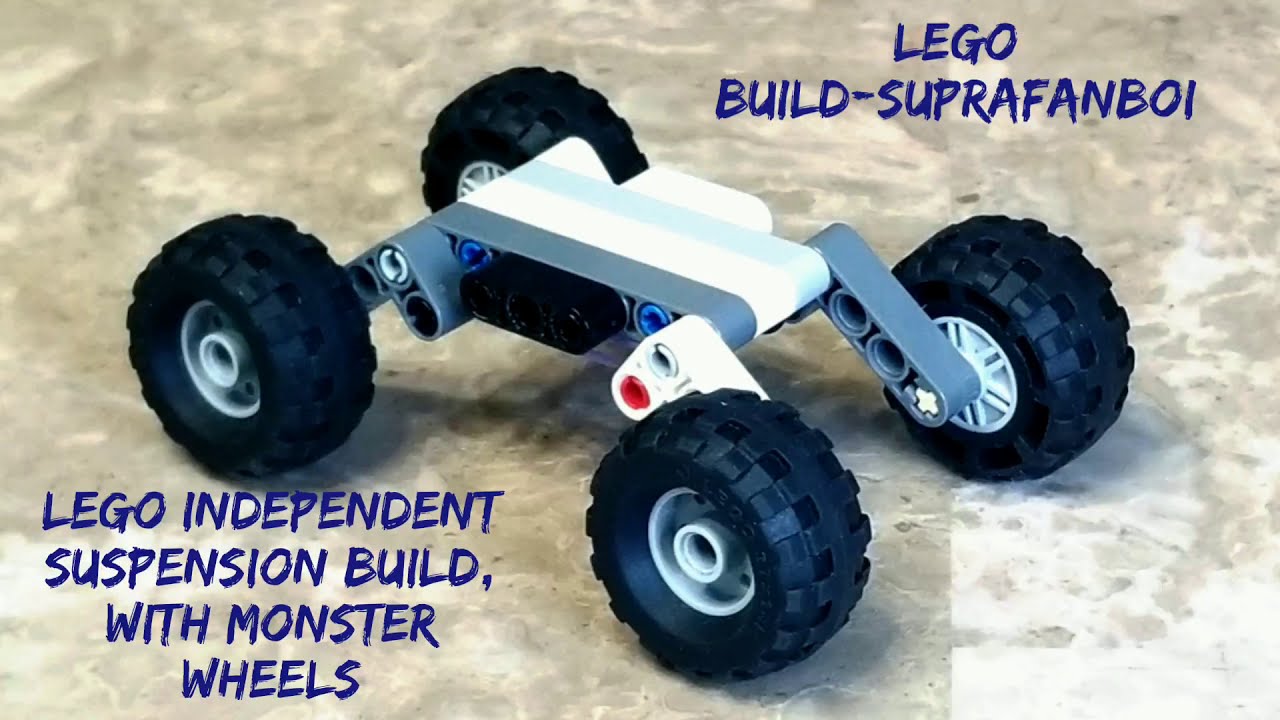 How to Build Lego Four Wheel Independent Suspension with Monster Truck ...