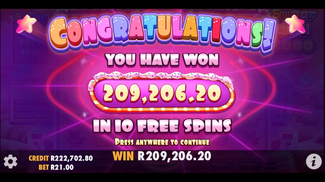 Epic Sugar Rush Win: R209,000 Jackpot! - YouTube