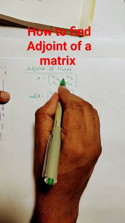 How to find adjoint of a matrix ! #adjoint #matrix #class12maths - YouTube
