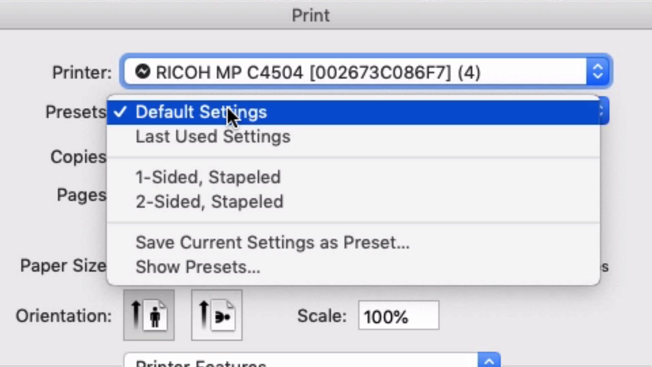 MacOS: Save Time! Create Custom Print Presets - YouTube