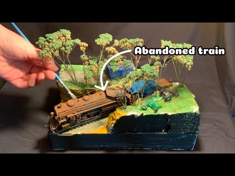 Building A Miniature Abandoned Train Model Diorama From Start To Finish ...