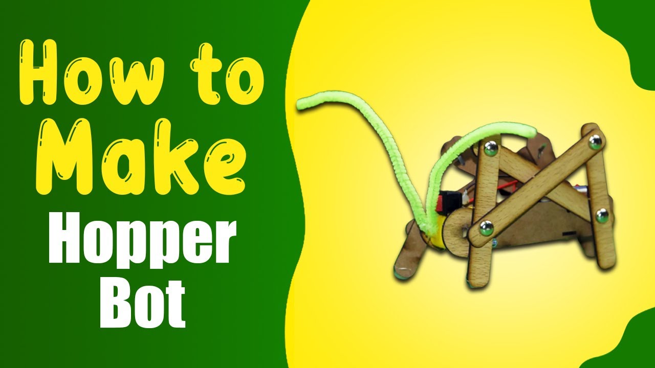 DIY robotics kit Hopper Bot, DIY Mechanical robot for kids - YouTube