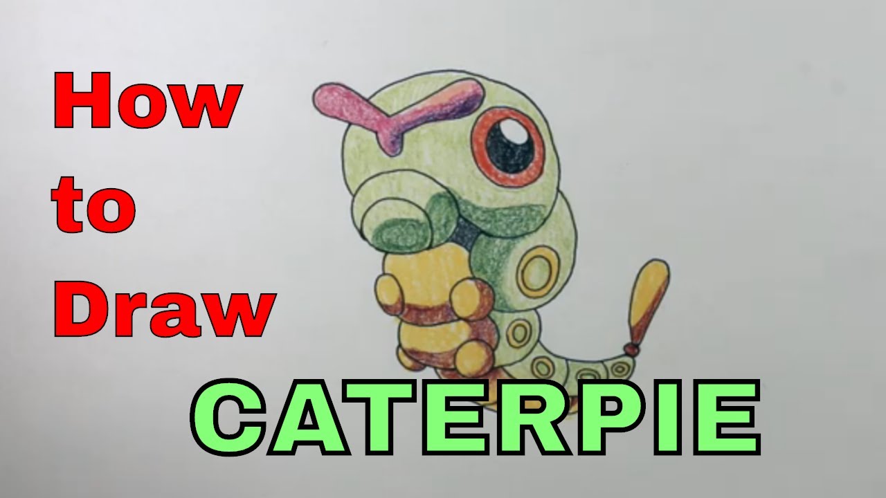 How to Draw Caterpie - Easy Pokemon Drawing Lesson - YouTube