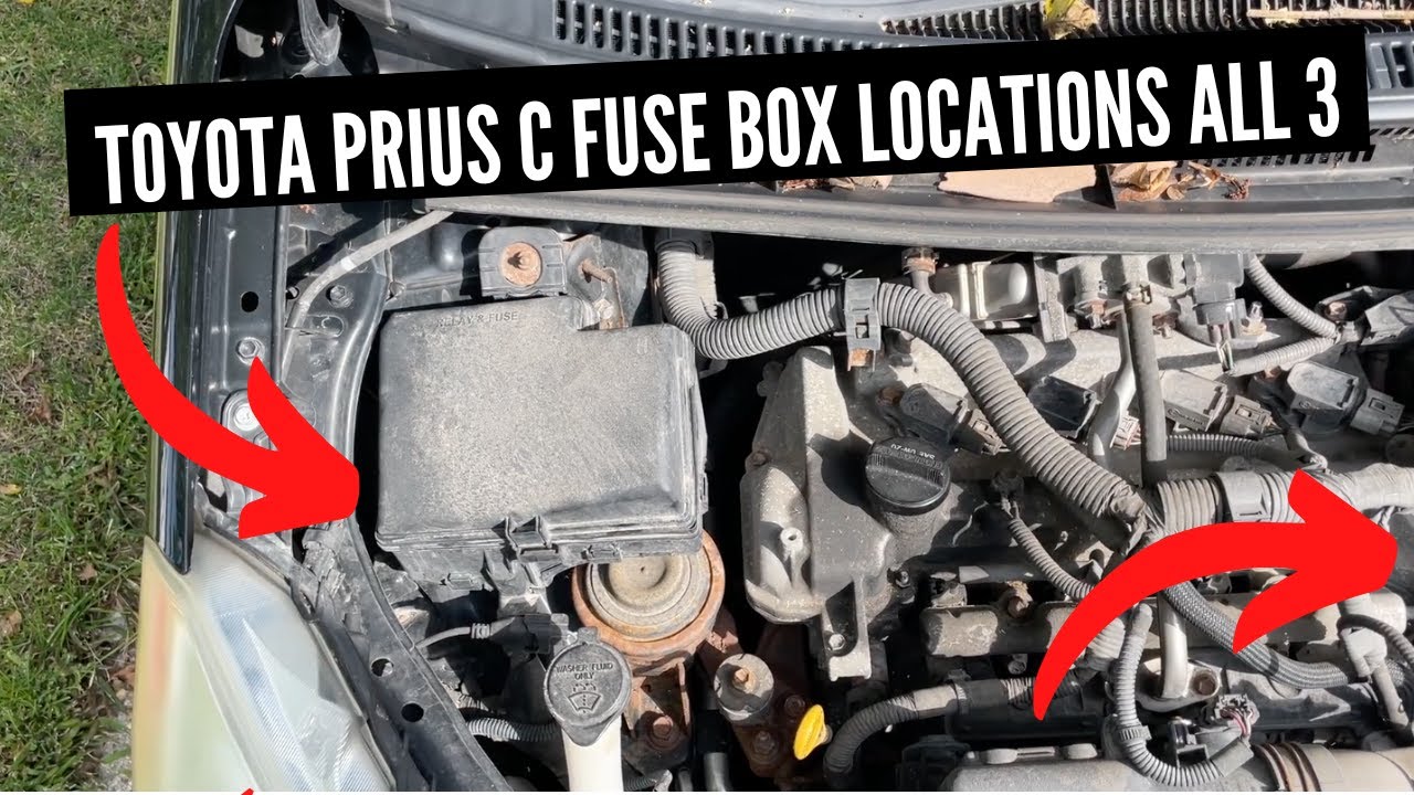 Toyota Prius C Fuse Box Locations (All 3 Shown) - YouTube