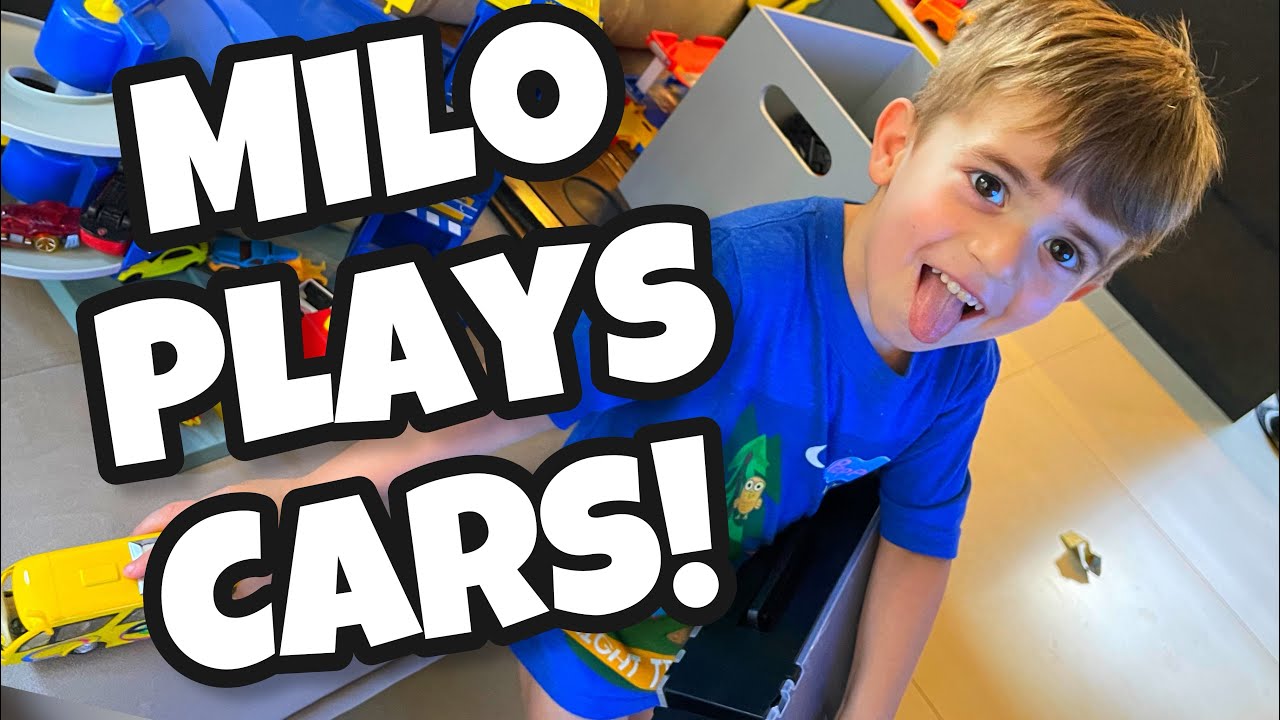 Lil Guy Milo Plays With His Cars - YouTube