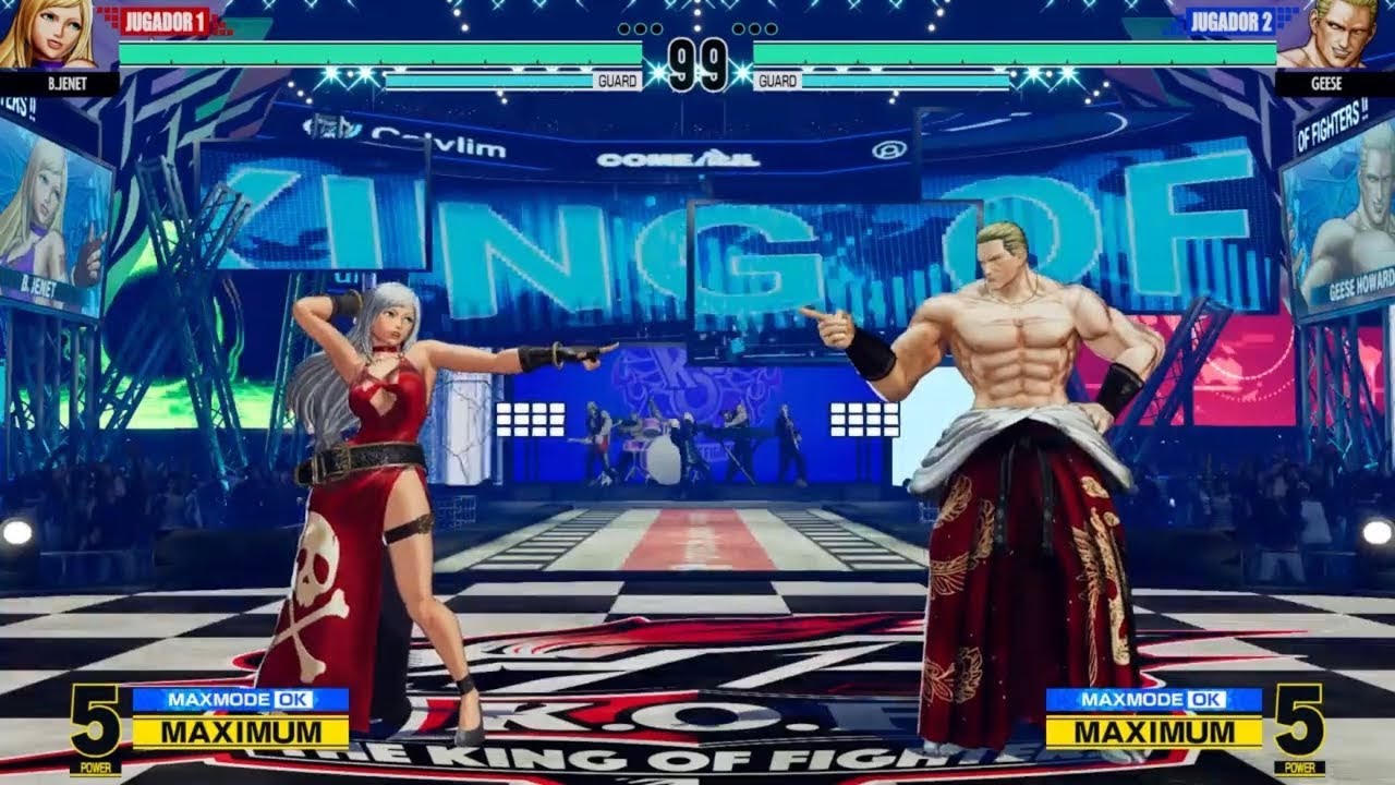 The King Of Fighters XV - B.Jenet vs Geese Howard KOF15 Hard AI Fatal Fury Garou KOFXV - YouTube
