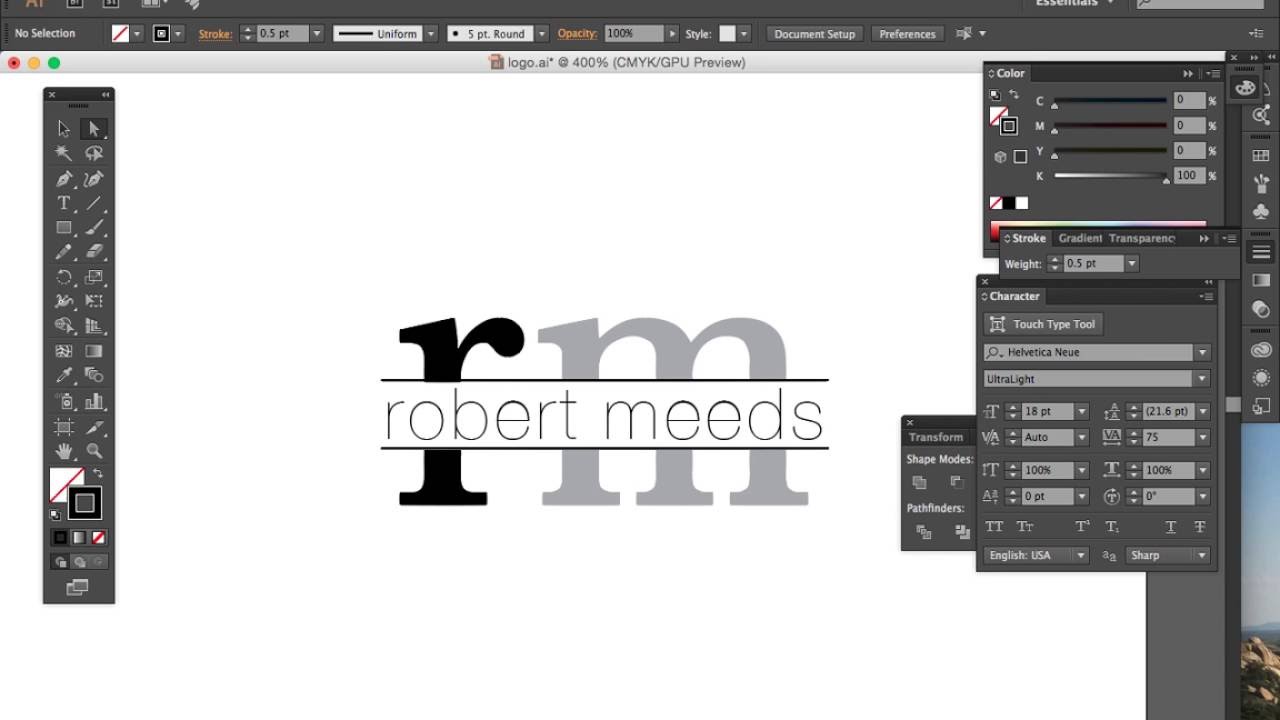 Monochrome Logo Design - YouTube